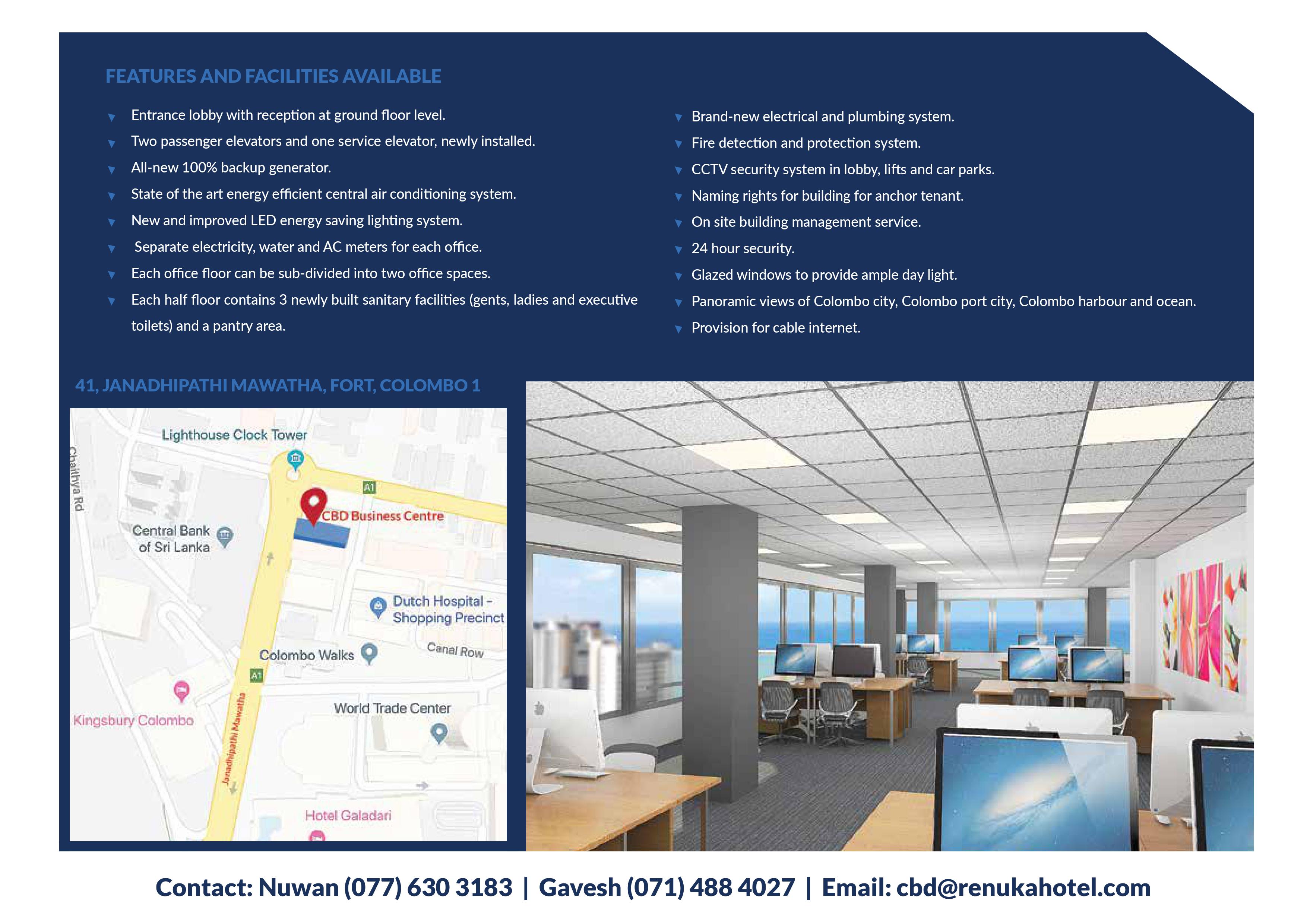 office space for lease in a brand new building at janathipathi mawatha ...